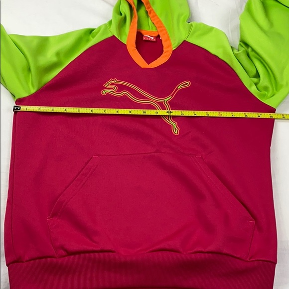 Puma | Tops | Neon Multi Color Puma Hoodie M | Poshmark